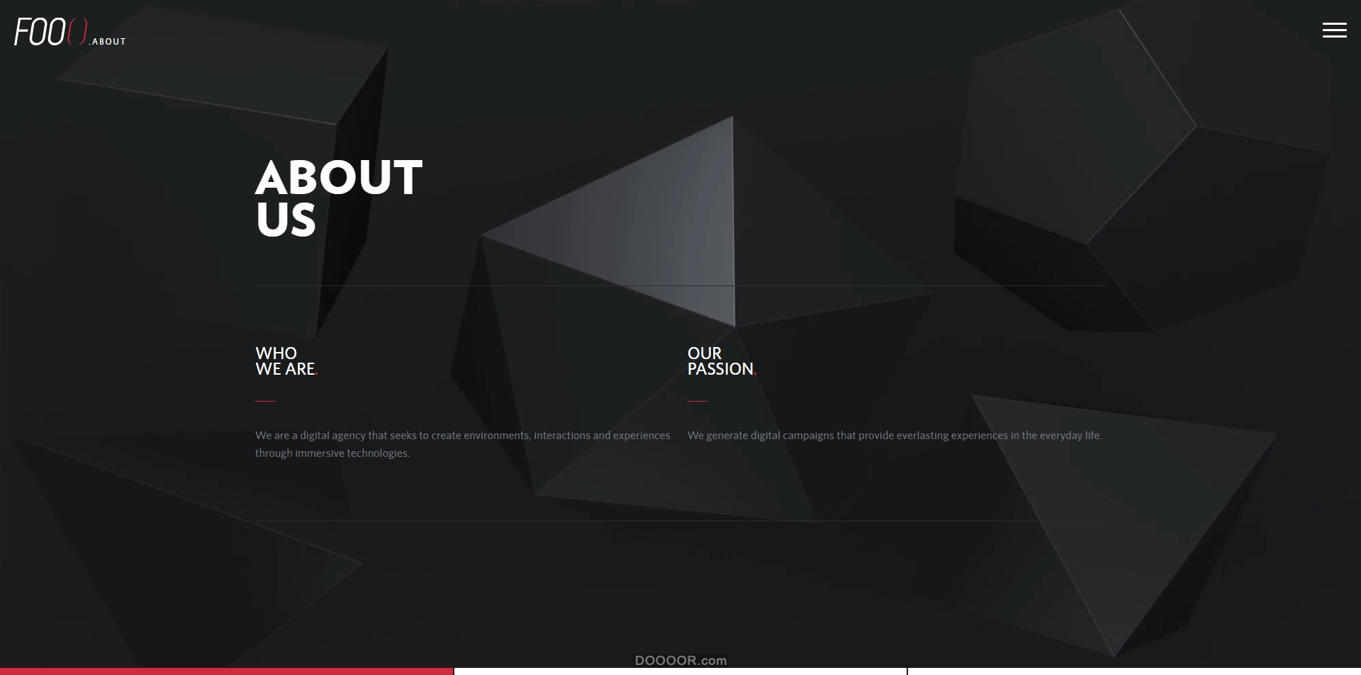 FOO STUDIO视觉设计与程序应用建站工作室官网设计 [12P] - 16图库素材网